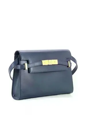 Saint Laurent Manhattan Leather Small Shoulder Bag - Blue