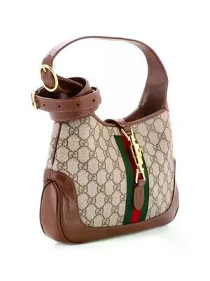 Gucci Jackie 1961 Gg Coated Canvas Small Hobo Bag