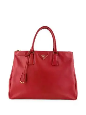 Prada Double Zip Lux Saffiano Leather Xl Tote Bag