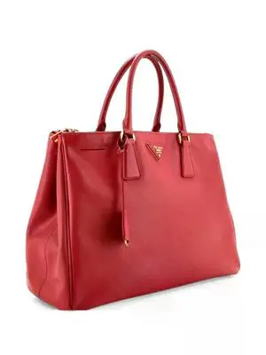 Prada Double Zip Lux Saffiano Leather Xl Tote Bag