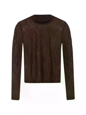 IRO PARIS Heavenly Diamond-patterned Top - Brown