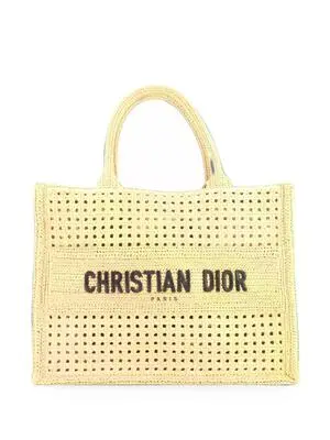 Dior Book Raffia Medium Tote Bag