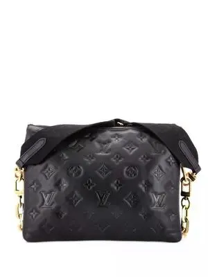 LOUIS VUITTON Coussin Pm Monogram Embossed Lambskin Crossbody Bag - Black