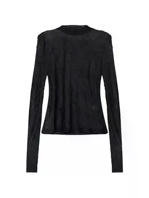 IRO PARIS Heavenly Argyle-patterned Top - Black
