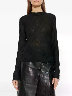 IRO PARIS Heavenly Argyle-patterned Top