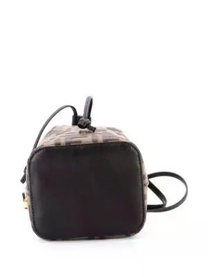 Fendi Mon Tresor Zucca Embossed Leather Mini Bucket Bag