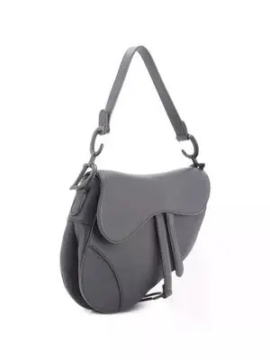 Dior Leather Saddle Shoulder Bag - Black
