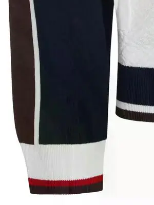 Casablanca Café Culture Striped Zip-up Bomber Jacket