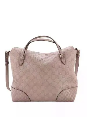 Gucci Bree Convertible Top Handle Bag Guccissima Leather Medium Tote Bag - Grey