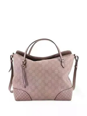 Gucci Bree Convertible Top Handle Bag Guccissima Leather Medium Tote Bag
