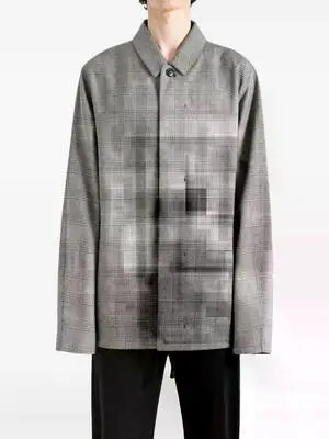Barbour Modern Short Lorden Prince Of Wales Check Jacket - Grey