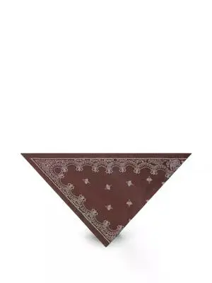 Destin Paisley-print Wool Bandana - Brown