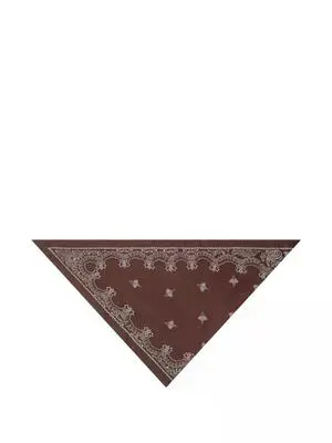 Destin Paisley-print Wool Bandana - Brown