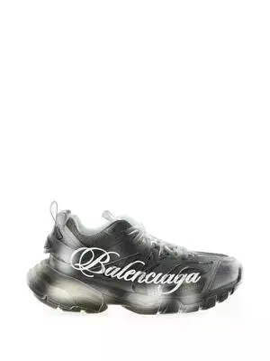 Balenciaga Track Stencil Logo Sneakers - Black