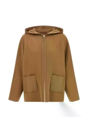 Max Mara Hooded Zip-up Coat