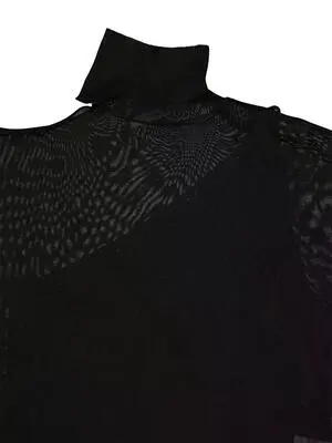 Fendi Sheer-panelled High-neck Sweater