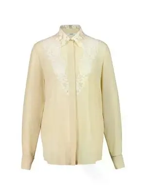 Fendi Lace-trimmed Silk Shirt