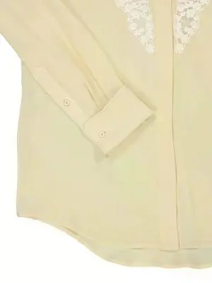 Fendi Lace-trimmed Silk Shirt