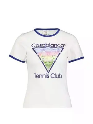 Casablanca Tennis Club Graphic Print T-shirt - White