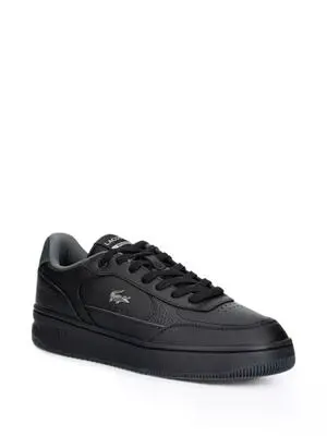 Lacoste Logo-plaque Panelled Sneakers - Black