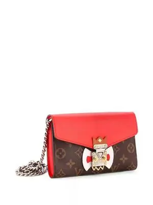 LOUIS VUITTON Tribal Mask Chain Wallet Monogram Canvas And Leather Crossbody Bag - Red