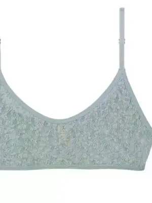 BASERANGE Musial Lace-patterned Triangle Bra - Blue