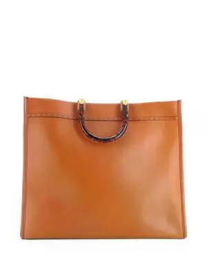 Fendi Sunshine Shopper Leather Large Tote Bag