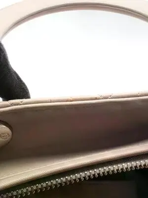 Dior Lambskin Cannage Lady Satchel - Neutrals