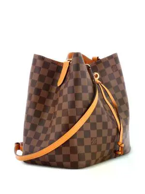 LOUIS VUITTON Neonoe Handbag Damier Leather Mm Bucket Bag - Brown
