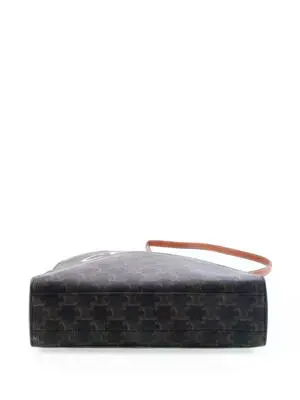 Celine Vertical Cabas Triomphe Coated Canvas Small Tote Bag