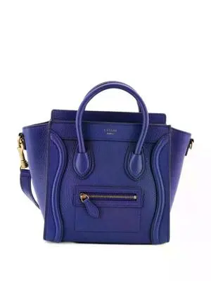 CELINE Luggage Bag Grainy Leather Nano Crossbody Bag