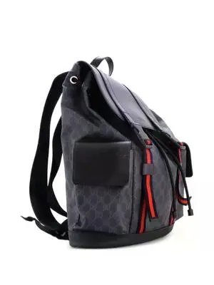 Gucci Gg Coated Canvas Double Pocket Buckle Backpack