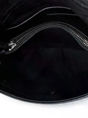Saint Laurent West Hollywood Crocodile Embossed Leather Small Shoulder Bag