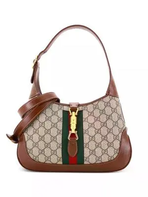 Gucci Jackie 1961 Gg Coated Canvas Small Hobo Bag - Brown