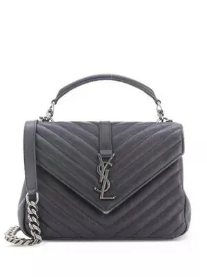 Saint Laurent Medium Monogram College Bag Matelassé Chevron Leather