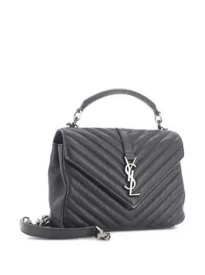 Saint Laurent Medium Monogram College Bag Matelassé Chevron Leather