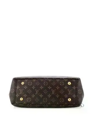 LOUIS VUITTON Monogram Canvas Pallas Tote With Leather Shoulder Bag - Orange