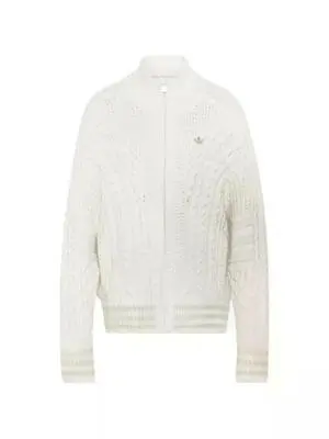 Adidas Firebird Cable-knit Cardigan - White