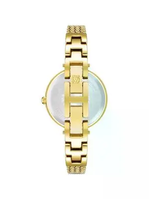 Anne Klein Crystal-accented Mesh 30mm Watch