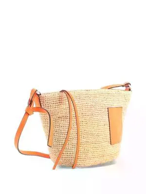 Loewe Pochette Woven Raffia Crossbody Bag