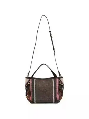 Chloé Clover Striped Tweed Tote Bag