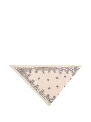 Destin Paisley-print Wool Bandana - Neutrals
