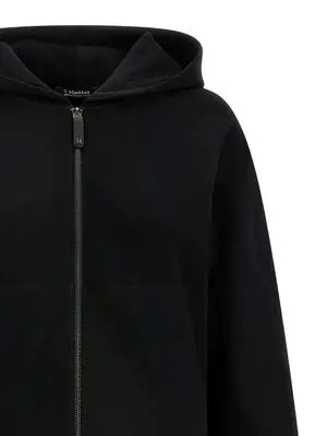Max Mara Logo-embroidered Zip-up Hoodie