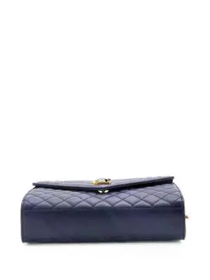 Saint Laurent Classic Monogram Envelope Satchel Mixed Matelasse Leather Medium Shoulder Bag