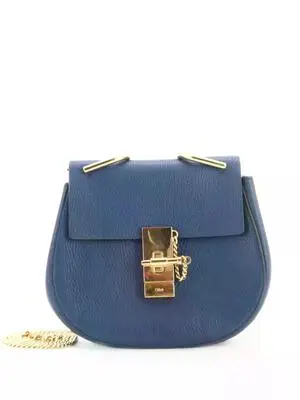 Chloé Drew Leather Mini Crossbody Bag - Blue