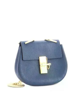 Chloé Drew Leather Mini Crossbody Bag - Blue