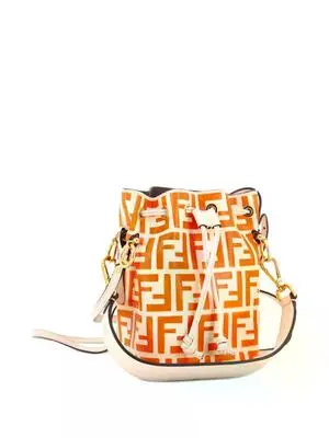 Fendi Mon Tresor Zucca Embossed Leather Mini Bucket Bag