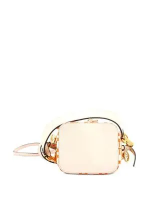 Fendi Mon Tresor Zucca Embossed Leather Mini Bucket Bag