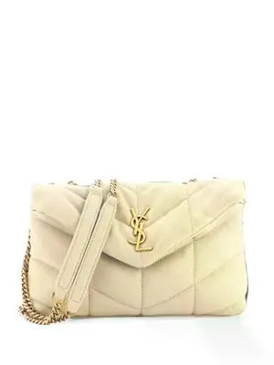 Saint Laurent Loulou Puffer Quilted Canvas Mini Shoulder Bag