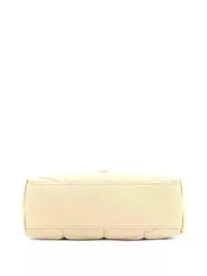 Saint Laurent Loulou Puffer Quilted Canvas Mini Shoulder Bag - Neutrals
